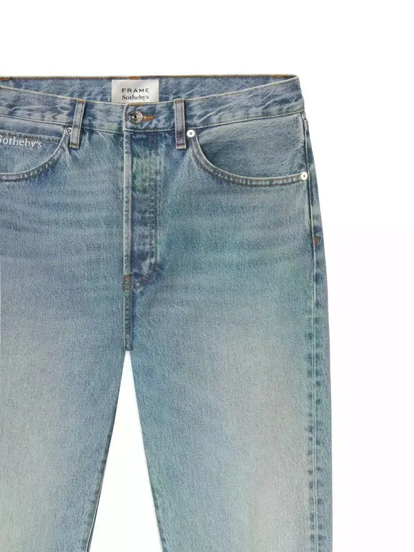 FRAME X Sotheby's Frayed Jeans - Blue
