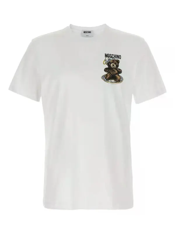 Moschino Teddy Bear-print Crewneck T-shirt - White
