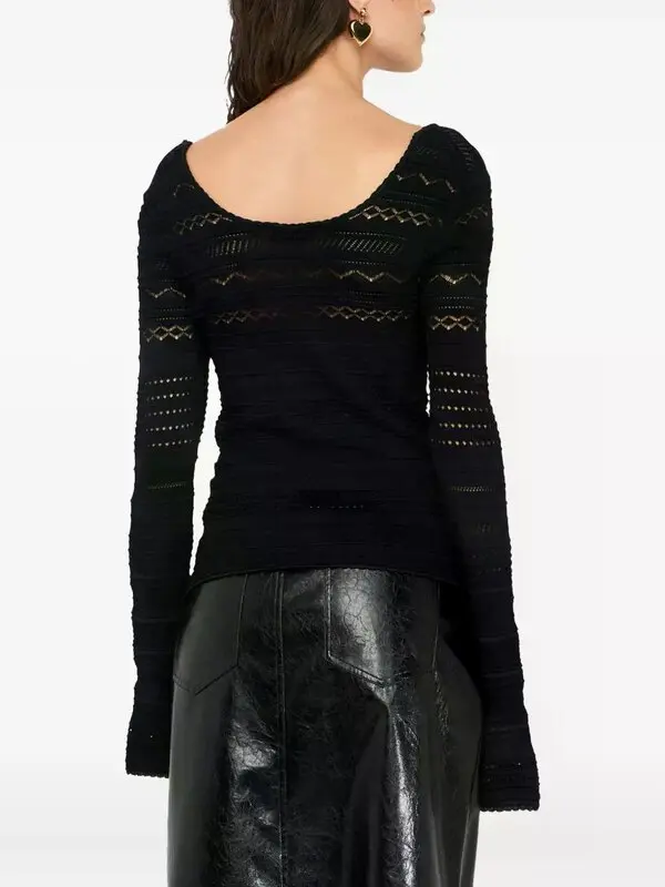 Liu Jo Lace-stitch Bell-cuff Jumper