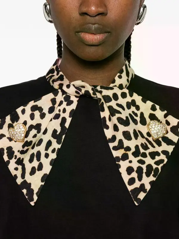 Valentino Garavani Leopard-print Bow Mini Dress