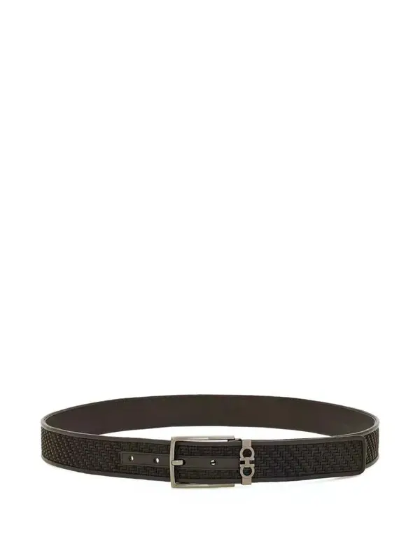 FERRAGAMO Woven-texture Belt - Brown