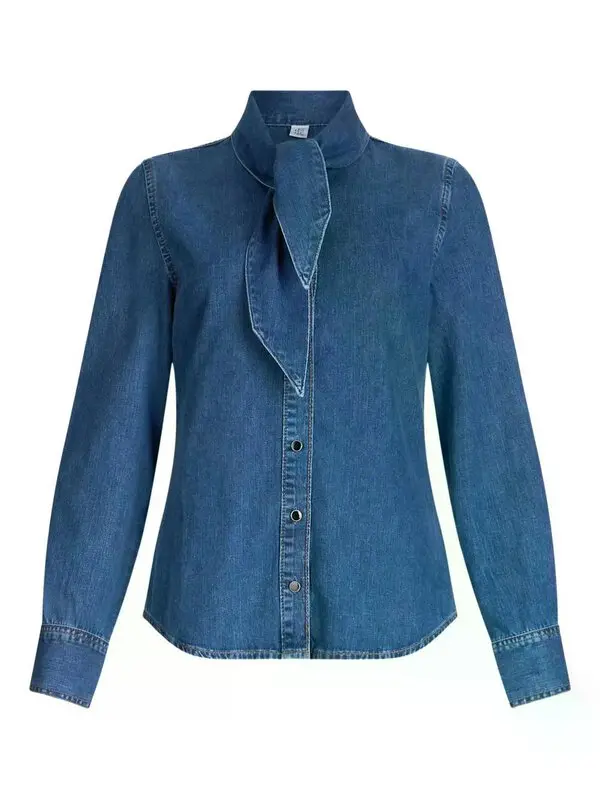 Liu Jo Denim Scarf Collar Shirt