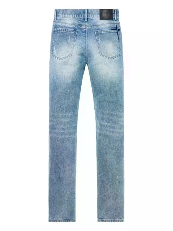 RtA Bryant Cross-print Skinny Jeans - Blue