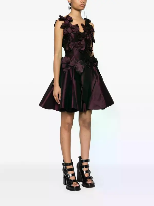 Viktor & Rolf Bow Bouquet Mini Dress - Purple