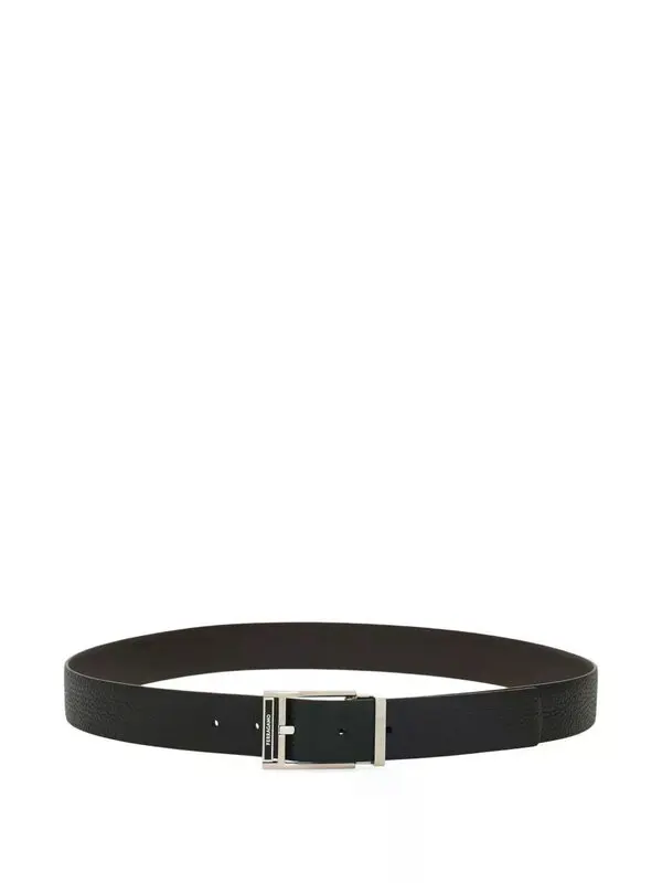 FERRAGAMO Leather Belt - Black/testa Di Moro