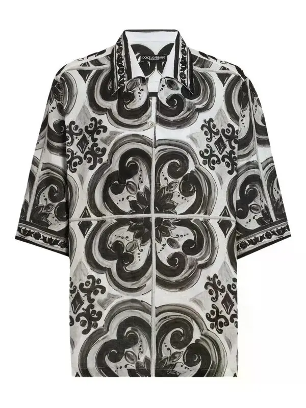 Dolce & Gabbana Majolica-print Shirt - Black