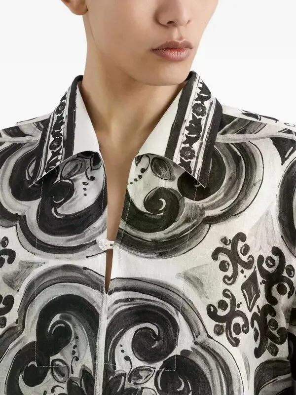 Dolce & Gabbana Majolica-print Shirt - Black