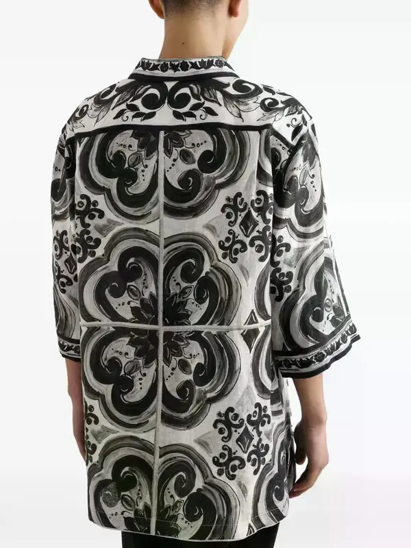 Dolce & Gabbana Majolica-print Shirt - Black