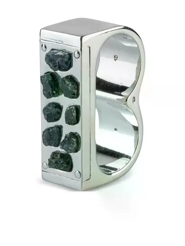 PARTS OF FOUR Plate Double Ring - Silver