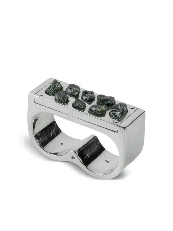 PARTS OF FOUR Plate Double Ring - Silver
