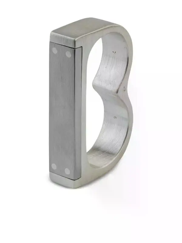 PARTS OF FOUR Plate Double Ring - Silver