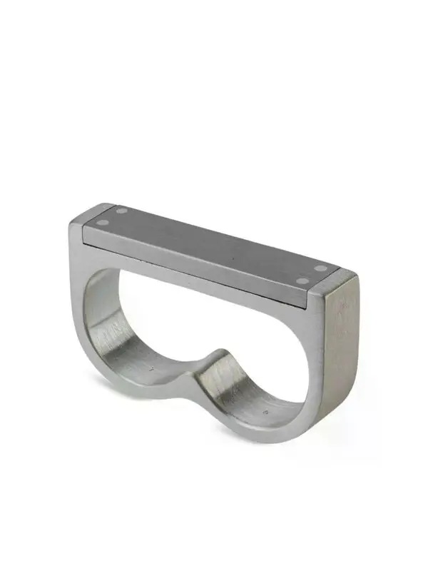 PARTS OF FOUR Plate Double Ring - Silver
