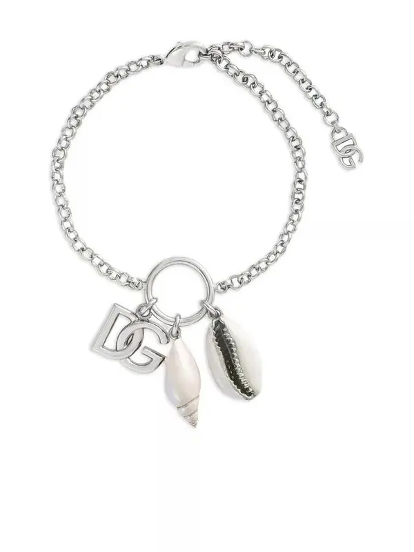 Dolce & Gabbana Dg Logo Pendant Bracelet - Silver