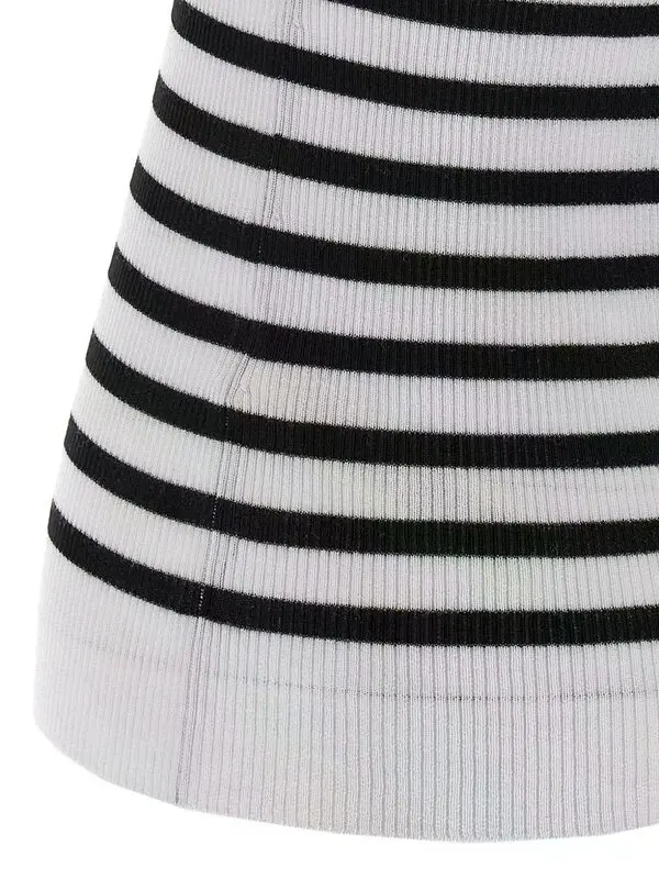 Khaite Striped Sleeveless Top - White