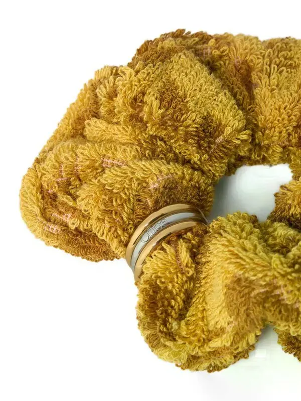 Chloé Logo-engraved Scrunchie - Yellow