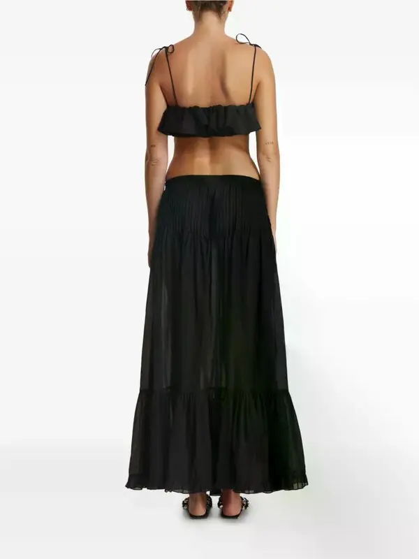 PNK Pleated Maxi Skirt - Black
