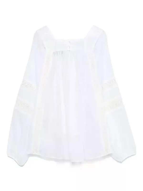 PNK Lace-insert Cotton Blouse