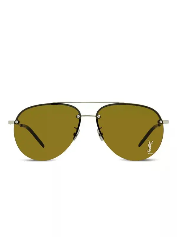 Saint Laurent Classic Rimless Pilot-frame Sunglasses - Silver