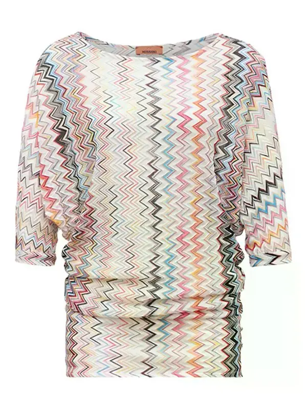 Missoni Zigzag-pattern Three-quarter-sleeve Top