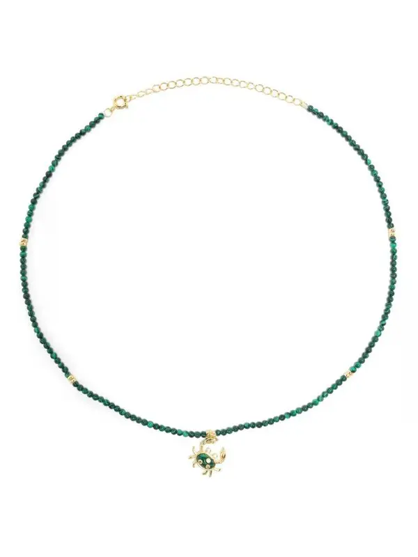 ESHVI Malachite Crab Necklace - Green