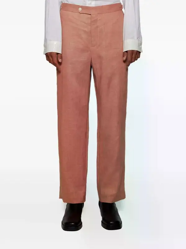 BODE Linen Trousers - Pink