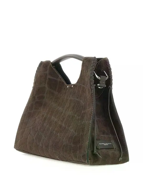 GIANNI CHIARINI Crocodile-effect Top-handle Bag