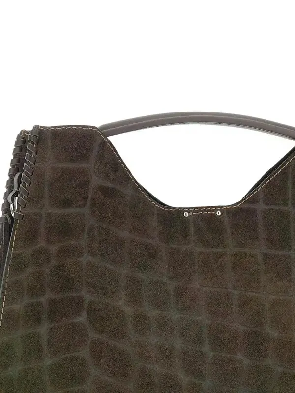 GIANNI CHIARINI Crocodile-effect Top-handle Bag