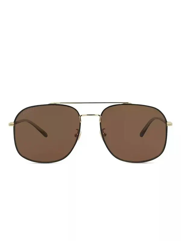 Gucci Pilot-frame Sunglasses - Brown