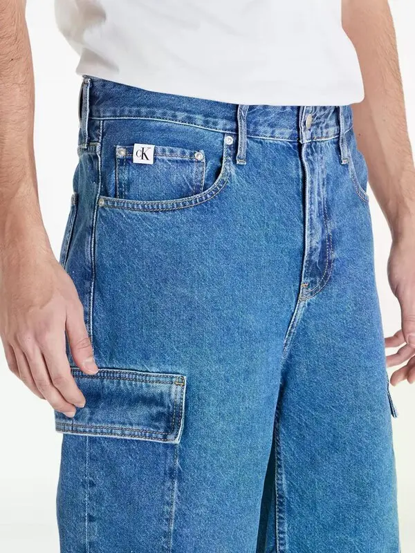 Calvin Klein Cotton Cargo Shorts - Blue