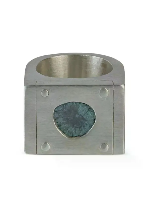 PARTS OF FOUR Plate Single Blue Diamond Ring