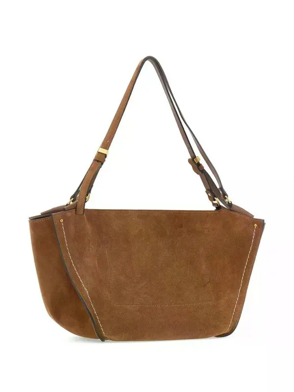 GIANNI CHIARINI Bloom Suede Tote Bag - Brown