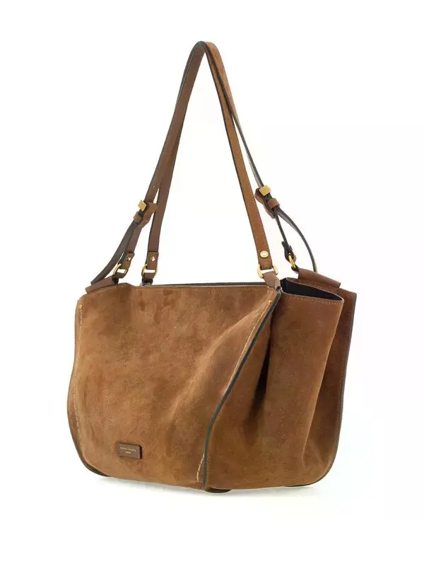 GIANNI CHIARINI Bloom Suede Tote Bag - Brown