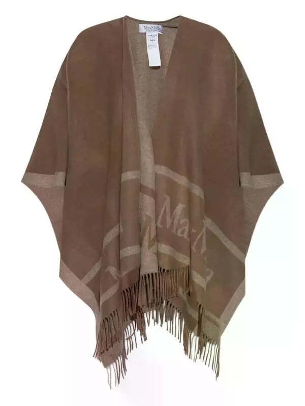 Max Mara Fringed Shawl Poncho