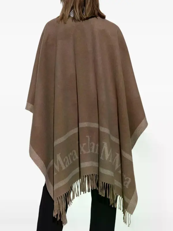 Max Mara Fringed Shawl Poncho