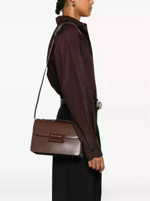 Victoria Beckham Dorian Leather Shoulder Bag - Brown