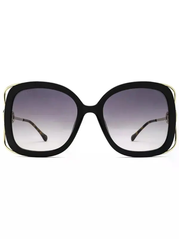 Gucci Horsebit Oversized Sunglasses - Black