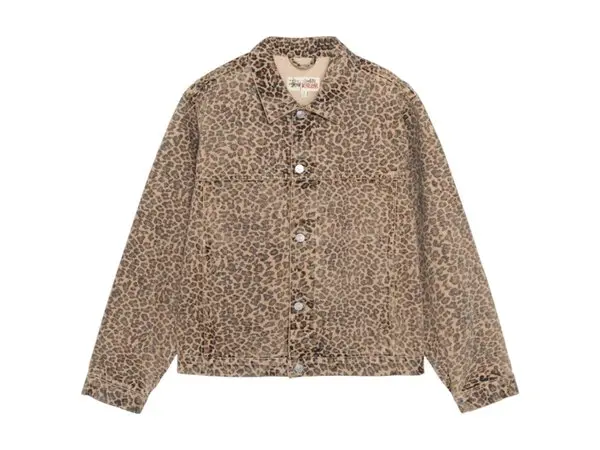 StÜssy Denim Trucker Jacket - Leopard