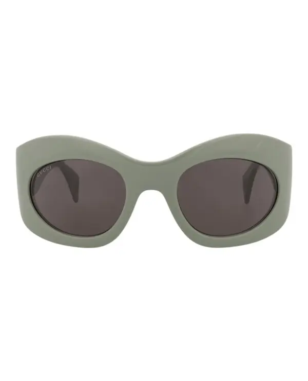 Gucci Shield Frame Recycled Acetate Sunglasses - Green Green Grey (gg1463s/30014463/004)