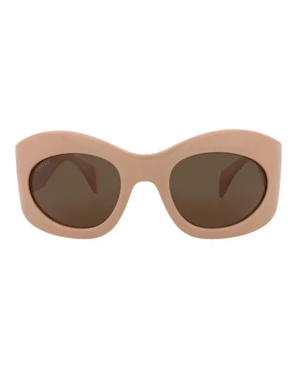 Gucci Shield Frame Recycled Acetate Sunglasses - Pink Pink Brown (gg1463s/30014463/003)