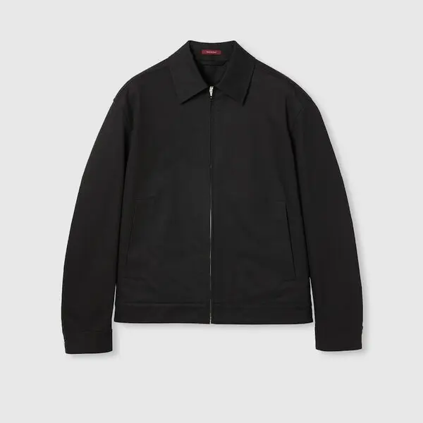 Gucci Cotton Twill Jacket With Web Detail