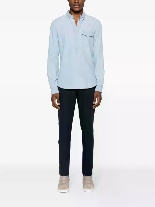 BOSS Tapered-leg Cotton-blend Trousers