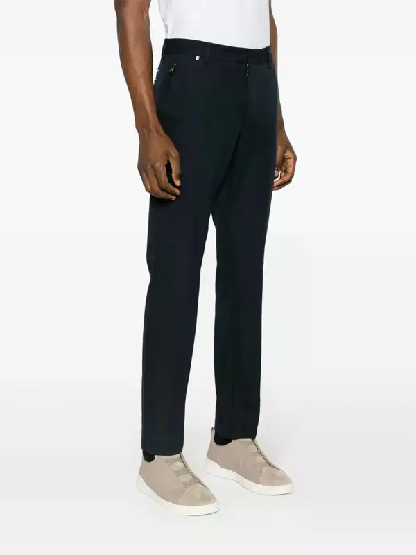BOSS Tapered-leg Cotton-blend Trousers