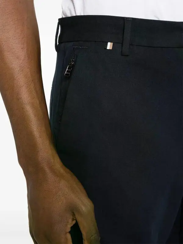 BOSS Tapered-leg Cotton-blend Trousers
