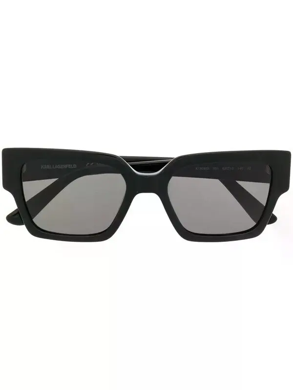 Karl Lagerfeld Logo-print Square-frame Sunglasses - Black