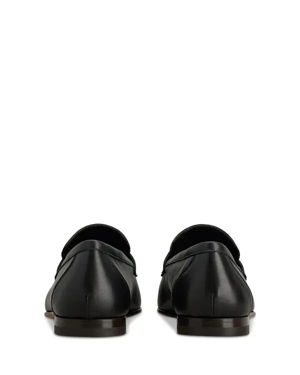 TOD'S Leather Penny Loafers - Black