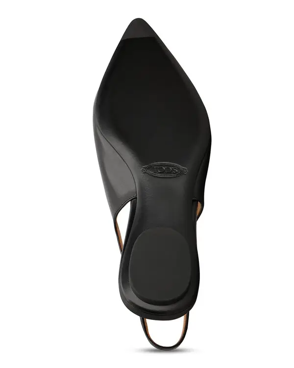 TOD'S Slingback Ballerina Flats - Black