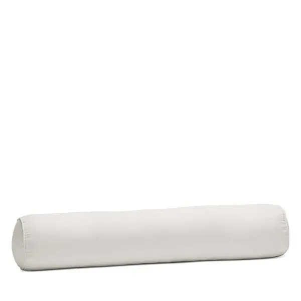 BOLL & BRANCH Linen Velvet Paneled Bolster Pillow With Insert - White