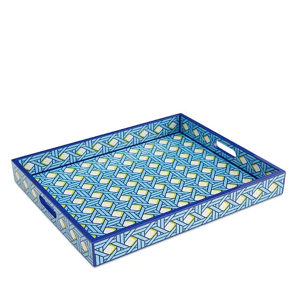 Jonathan Adler Basketweave Lacquer Tray
