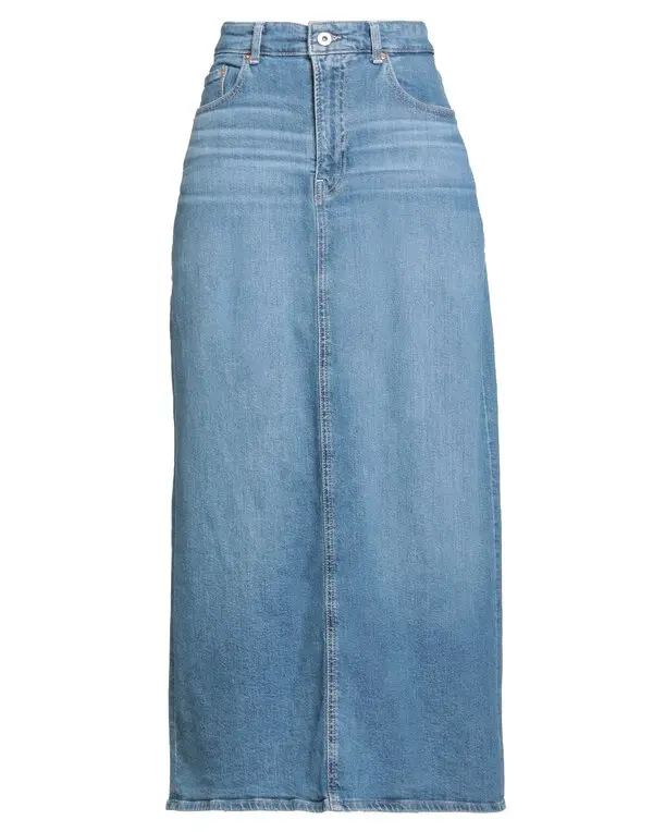 Ag Pencil Denim Skirt With Logo