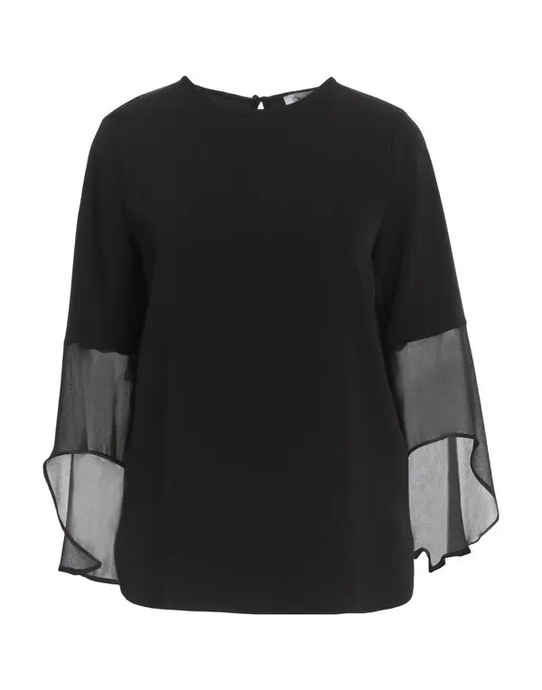 Calvin Klein Crepe Top With Bell Sleeves